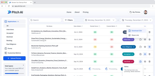 Pitch AI - AI-Powered Pitch Deck Analysis & Feedback